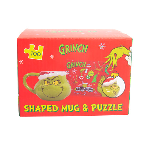 Official 'The Grinch' Head Shaped Mug & Puzzle – Derbyshire Gift Centre